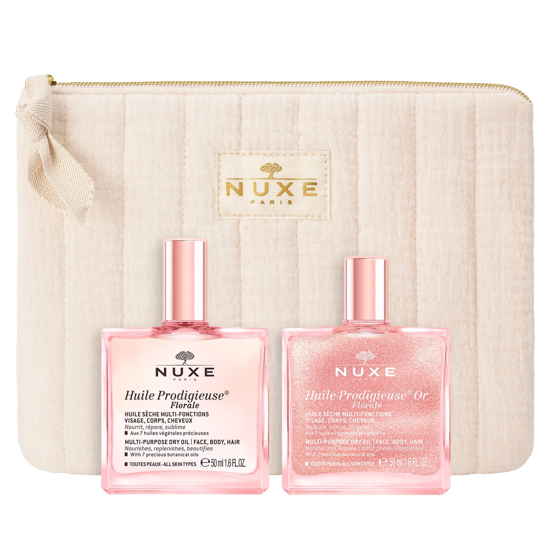 Dry and Shimmering Oil Duo Huile Prodigieuse® Floral & Floral Gold | NUXE